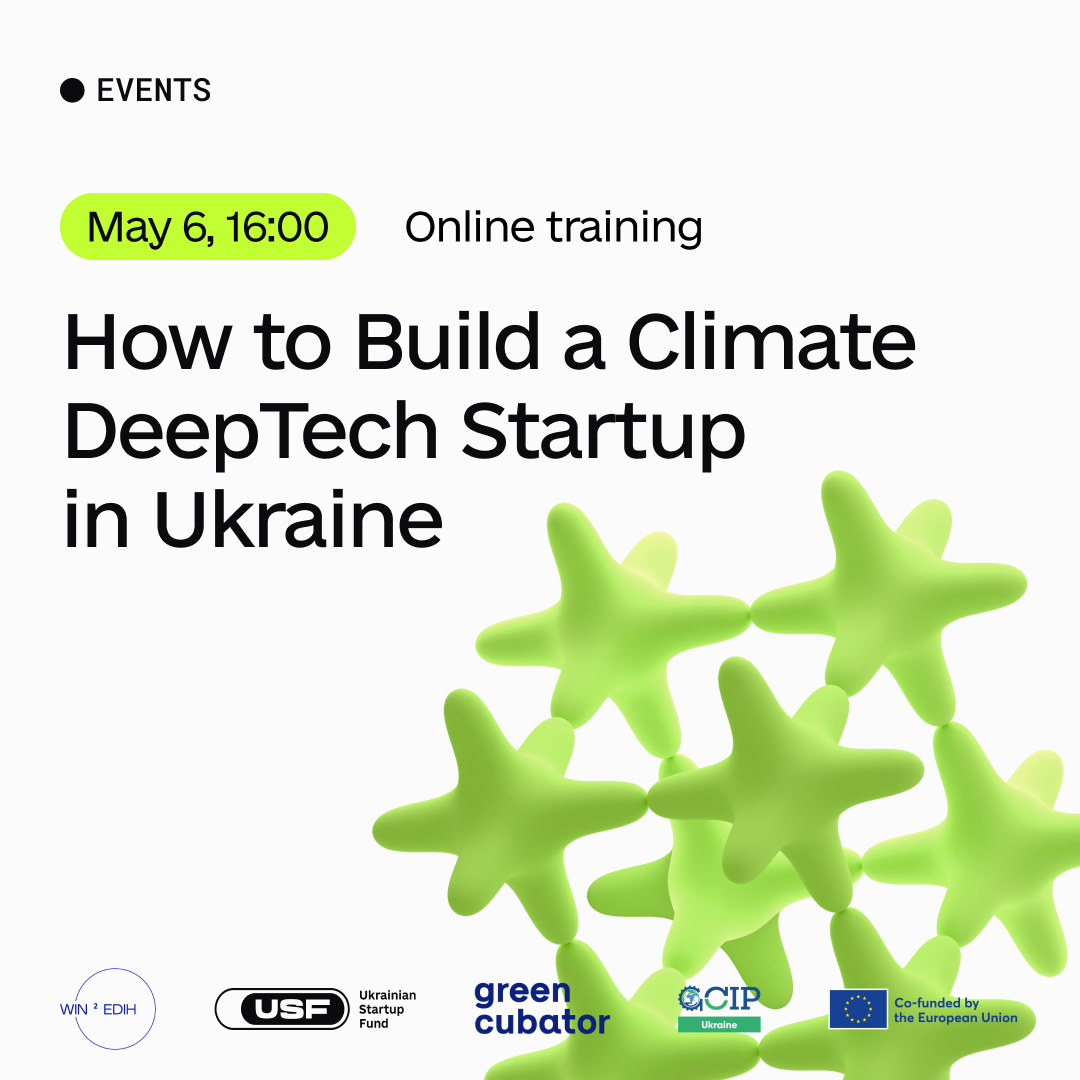 Online training: How to build a climate DeepTech startup in Ukraine ...